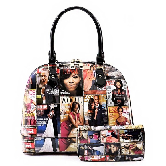 Bags | Michelle Obama Bag Purse Satchel Magazine Cover | Poshmark